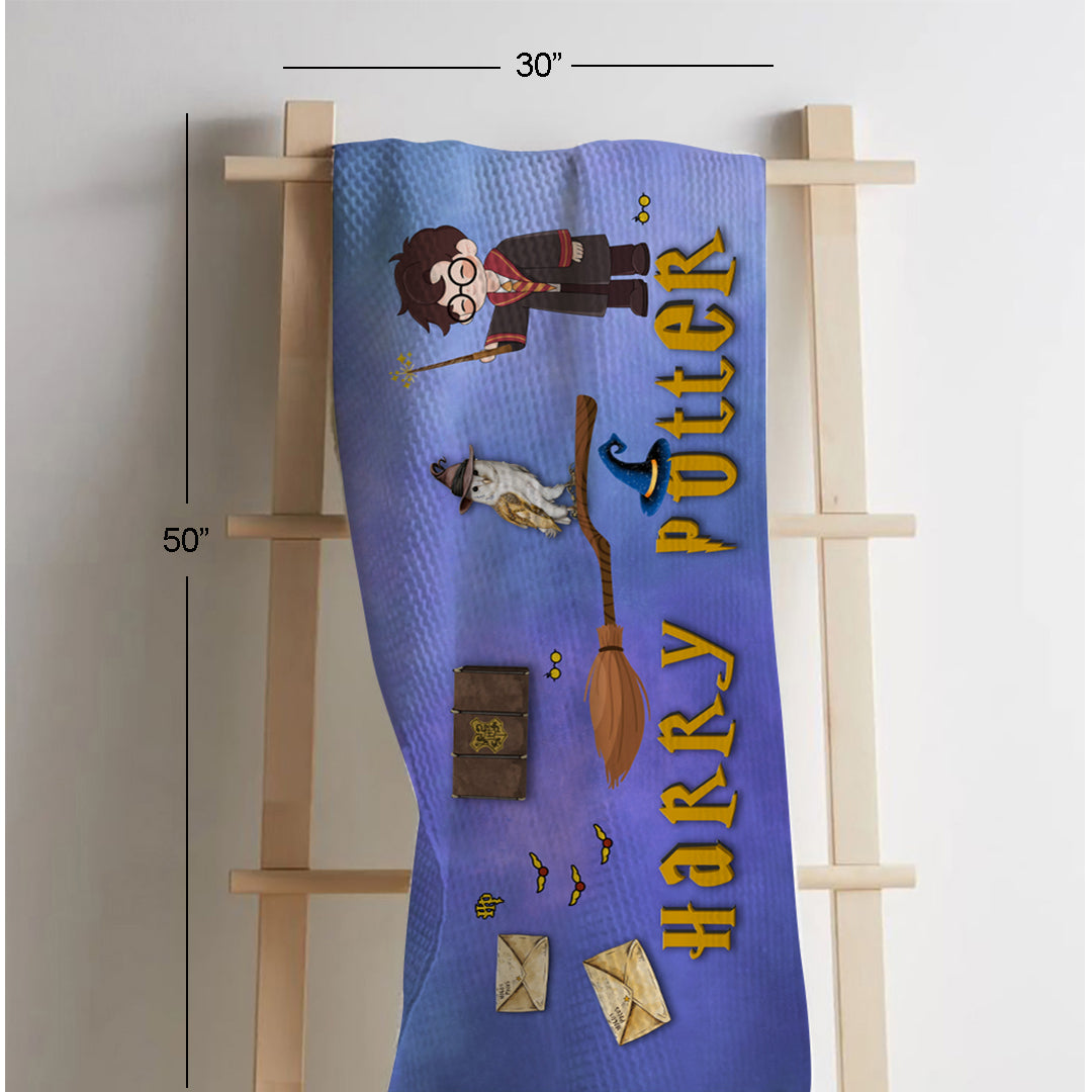 Harry Potter Waffle Bath Towel – 100% Cotton – kuddlecomfy.com
